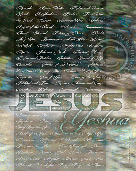 Jesus Yeshua- vertical - frameable print - Shine Living